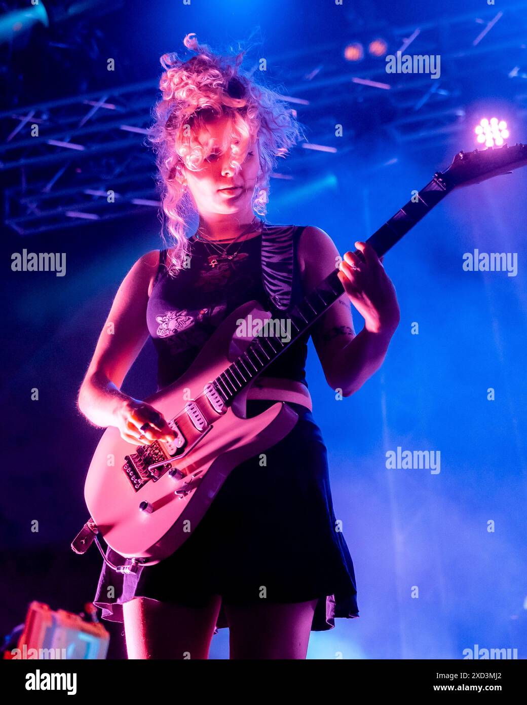 Milano, Italy. 19th June, 2024. Meg Mills of Turnstile is performing ...