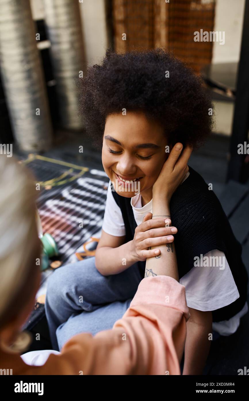Two women spending time together Stock Photo - Alamy