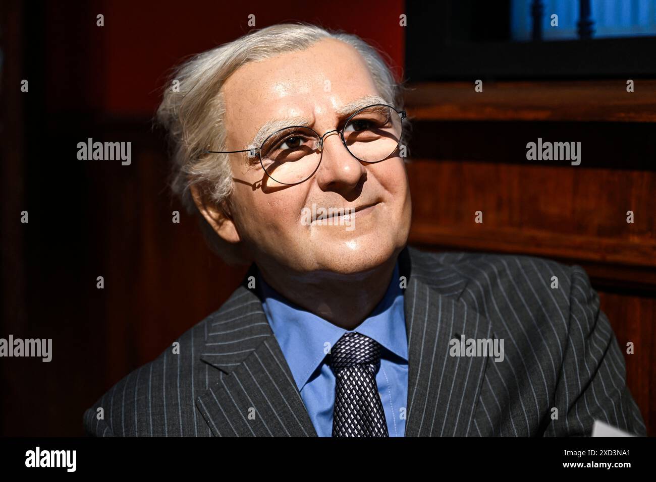 Paris, France. 18th June, 2024. Bernard Pivot wax statue at the Musee ...