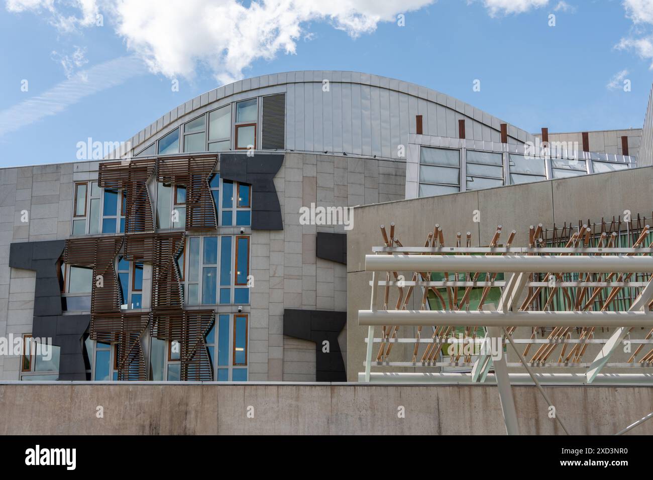 Edinburgh, Scotland, UK. Scottish Parliament building - façade ...