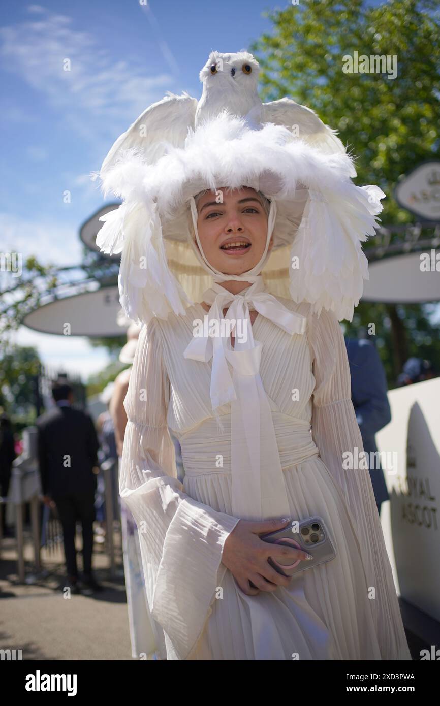 Angelina Chebotareva Rockefeller arrives for day three of Royal Ascot ...