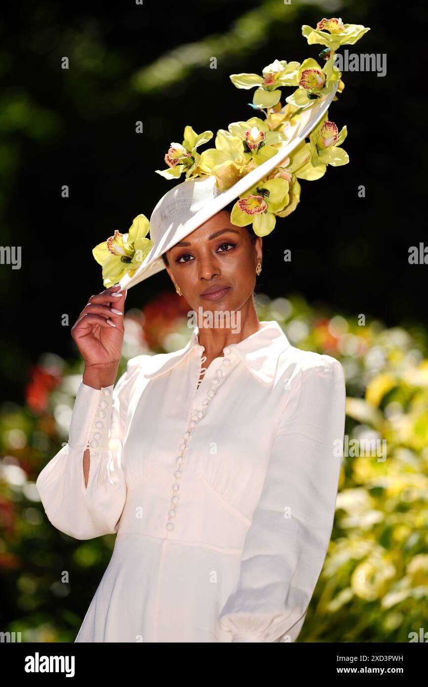 A racegoer on day three of Royal Ascot at Ascot Racecourse, Berkshire ...