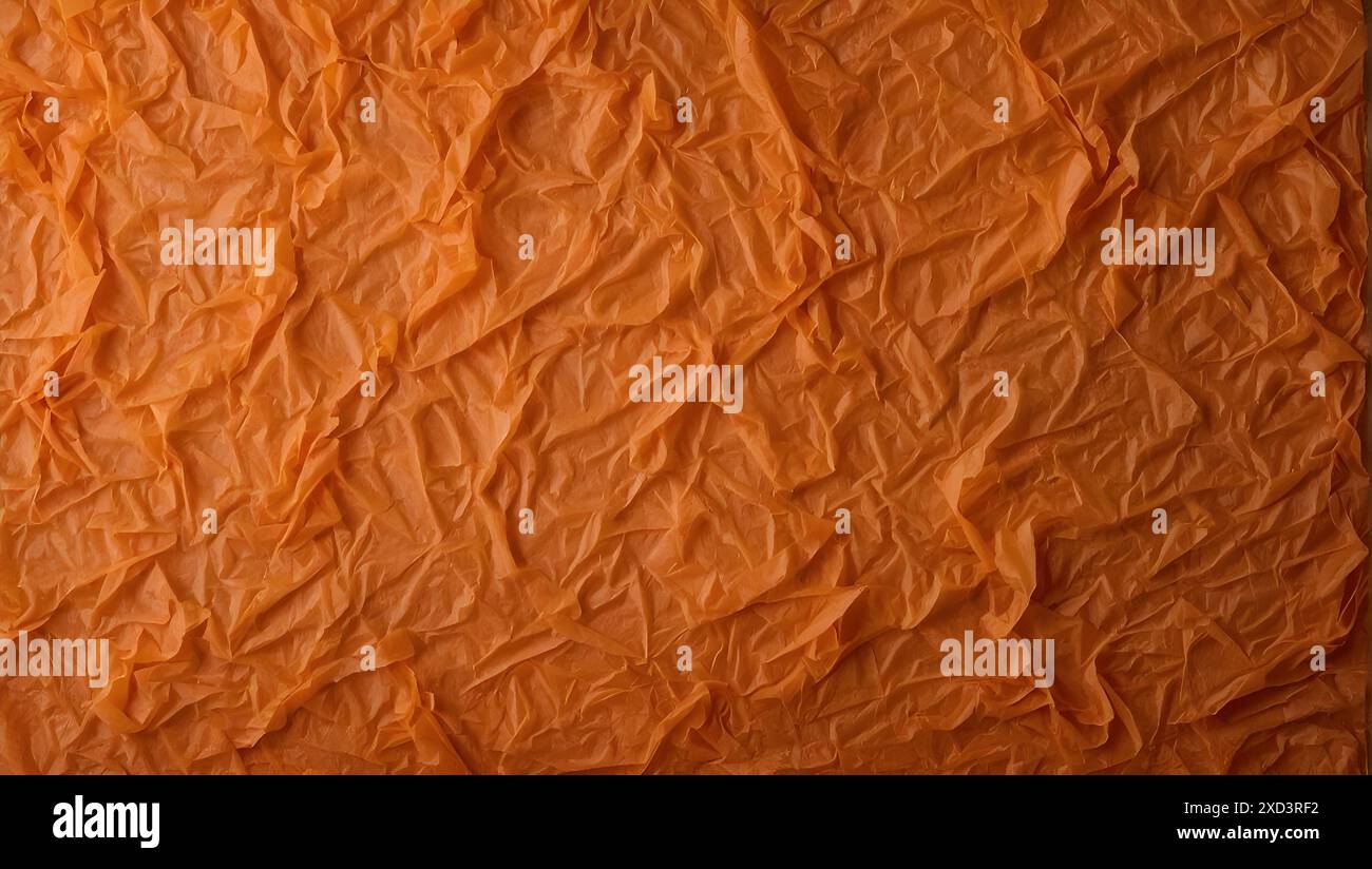 orange color creased paper tissue background texture Stock Photo - Alamy