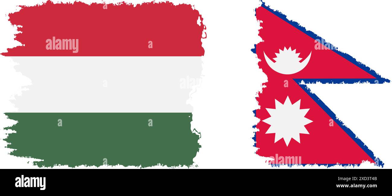 Nepal hungary flag Stock Vector Images - Alamy