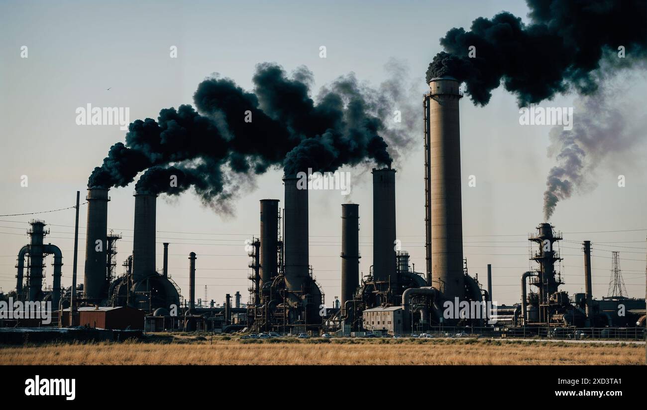 Black smoke coming out factory hi-res stock photography and images - Alamy