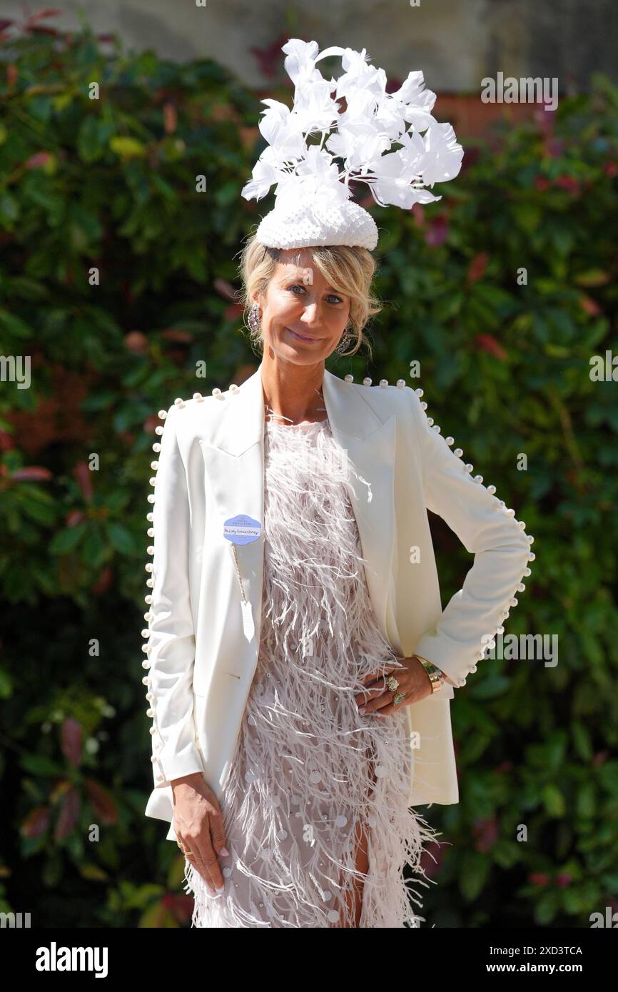 Lady Victoria Hervey arrives on day three of Royal Ascot at Ascot ...