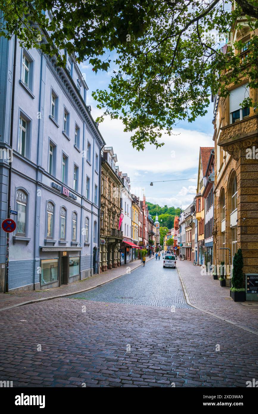 Freiburg im Breisgau, Germany, July 23, 2023, Old town buildings ...