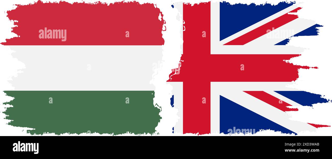 UK and Hungary grunge flags connection, vector Stock Vector Image & Art ...