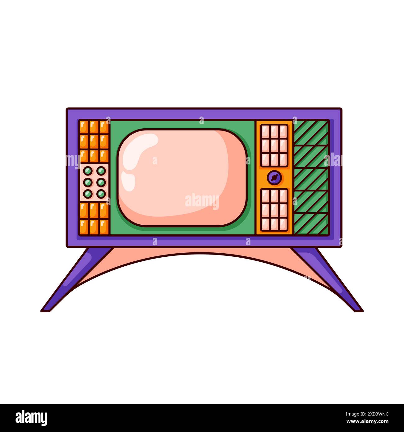 Vintage television screen 80s hi-res stock photography and images - Alamy