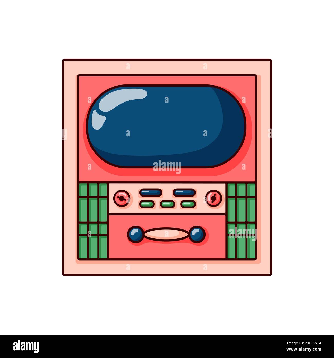 Retro TV in cartoon style. Television symbol for retro web site design ...
