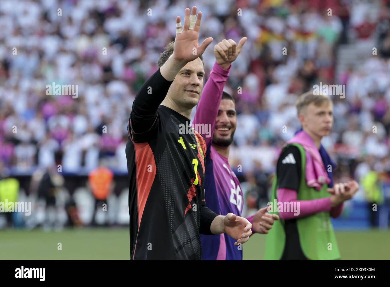 Germany goalkeeper Manuel Neuer, Deniz Undav of Germany celebrate the ...