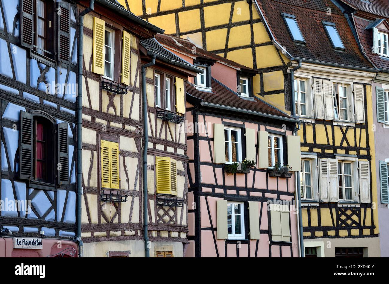 geography / travel, France, Alsace, half-timbered facades at Lauch ...