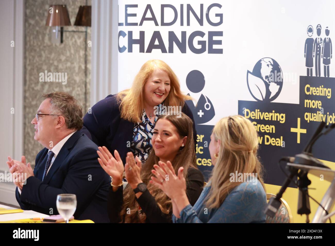 (left to right) Parliamentary Candidate for North Down Stephen Farry ...