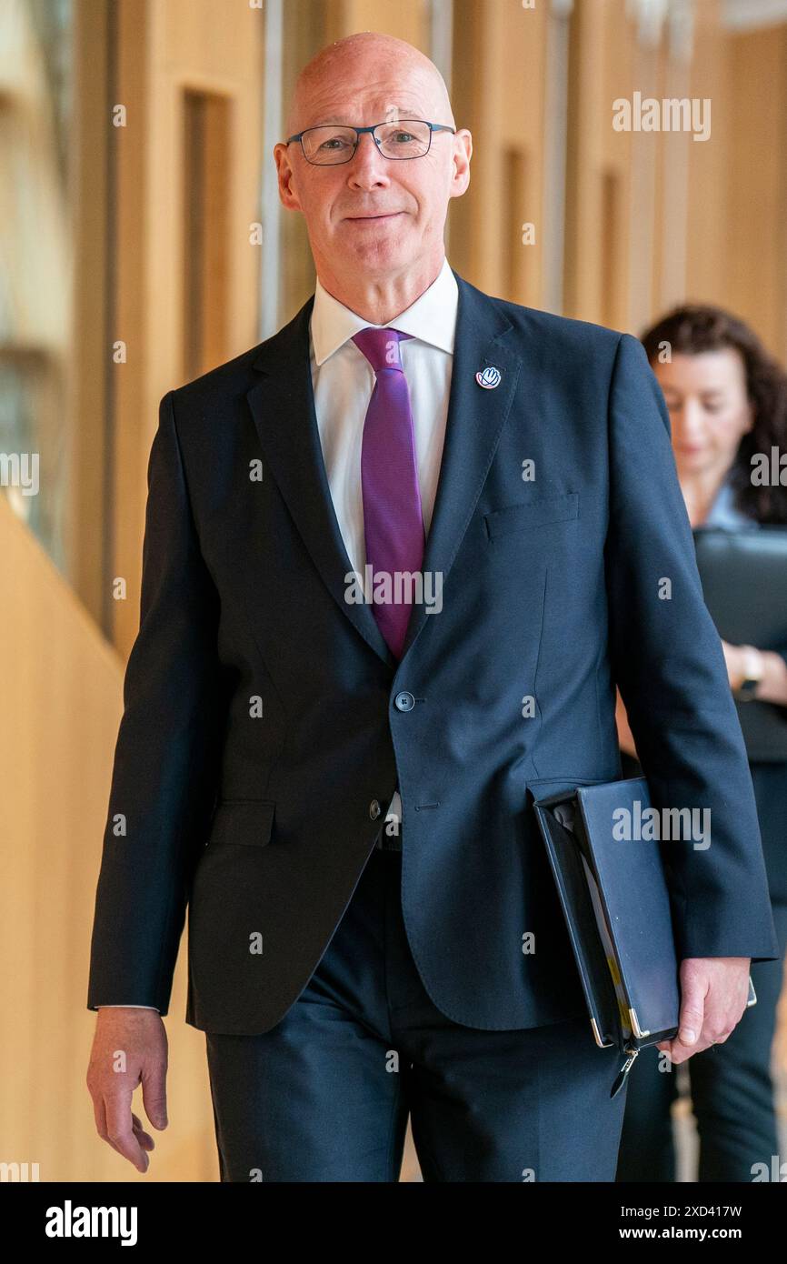 First Minister of Scotland John Swinney arrives for First Minister's ...
