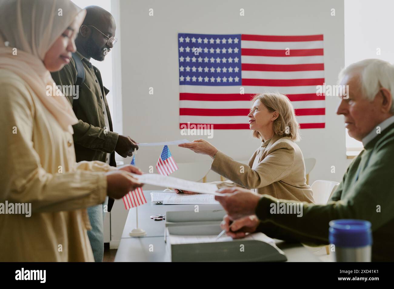 Election workers young ethnic hi-res stock photography and images - Alamy