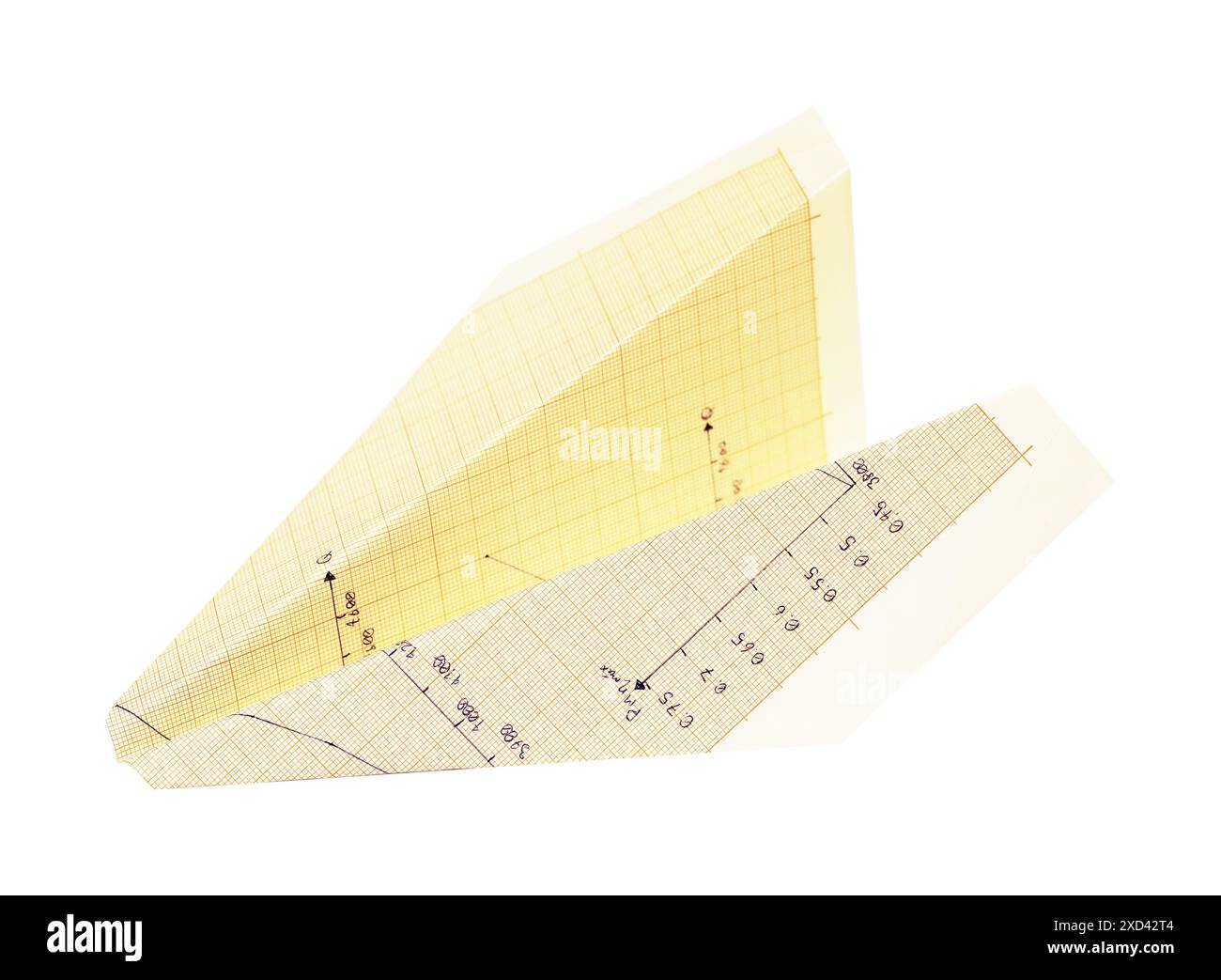 End of term paper plane - paper plane made of graph paper with one ...
