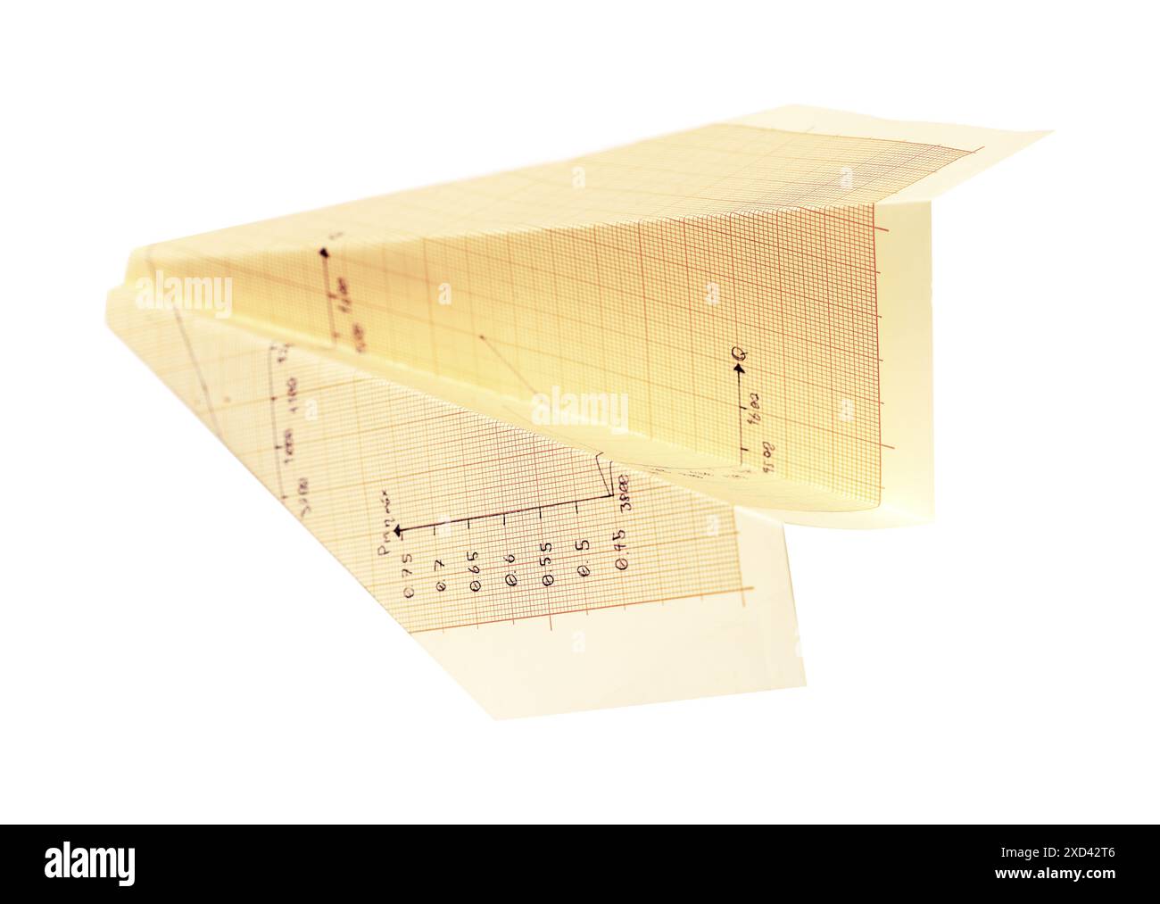 End of term paper plane - paper plane made of graph paper with one ...