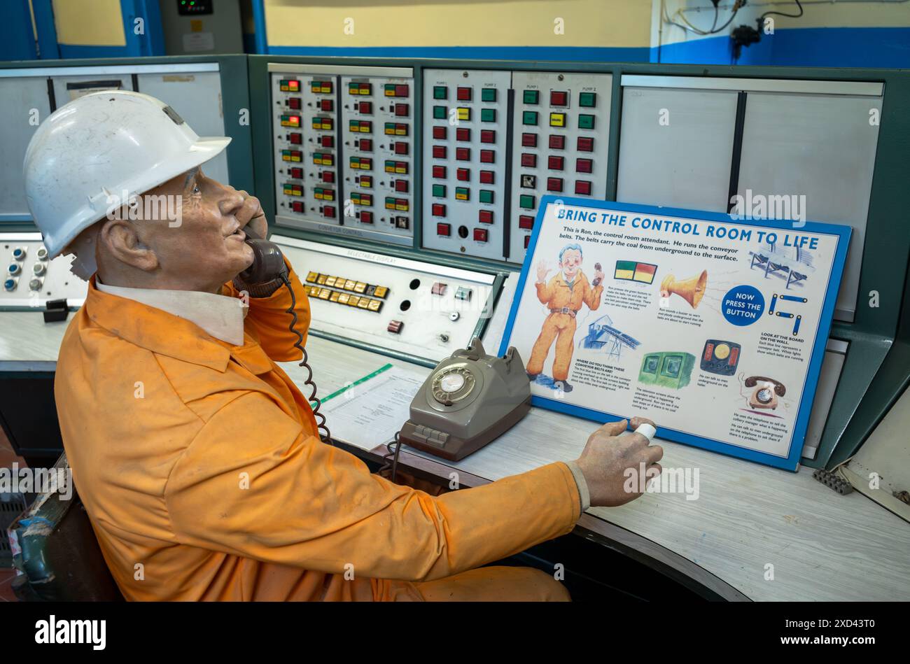 A display showing the dangers of 19th century coal mining at Caphouse ...