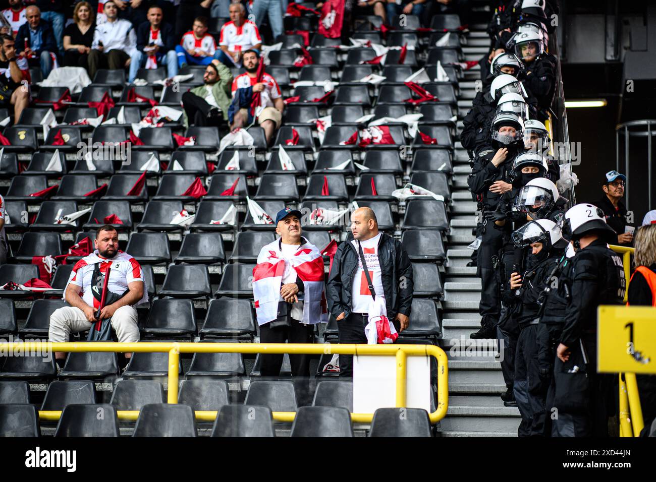 DORTMUND, GERMANY - 18 JUNE, 2024: Georgian fan before The football ...