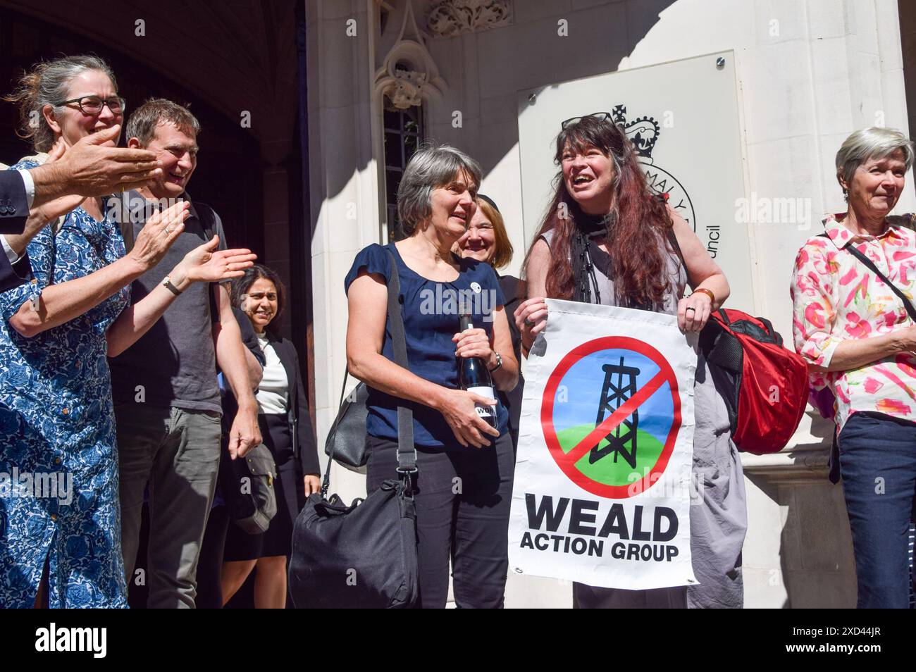 London, UK. 20th June 2024. Sarah Finch celebrates outside the Supreme ...