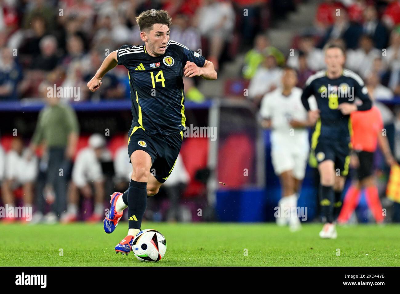 Billy Gilmour (14) of Scotland pictured during a soccer game between ...