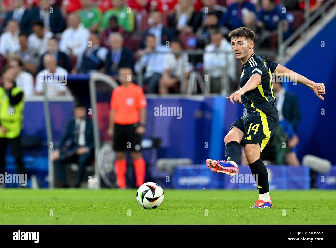 Billy Gilmour (14) of Scotland pictured during a soccer game between ...
