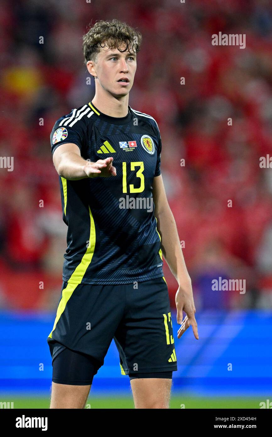 Jack Hendry (13) of Scotland pictured during a soccer game between the ...