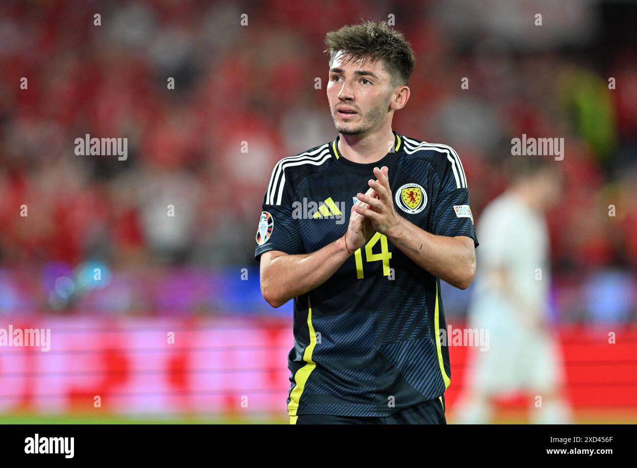 Billy Gilmour (14) of Scotland pictured during a soccer game between ...