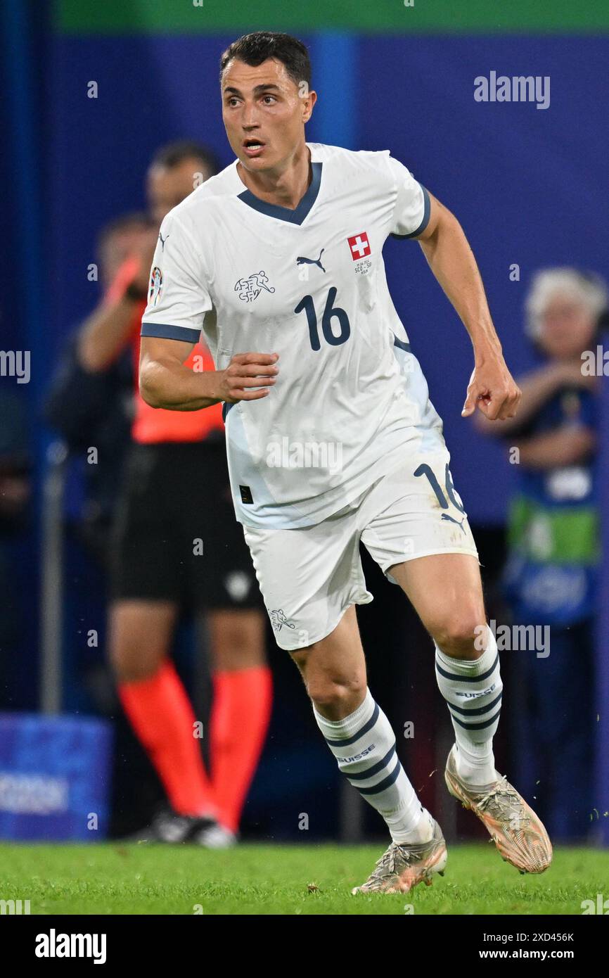 Vincent Sierro (16) of Switzerland pictured during a soccer game ...