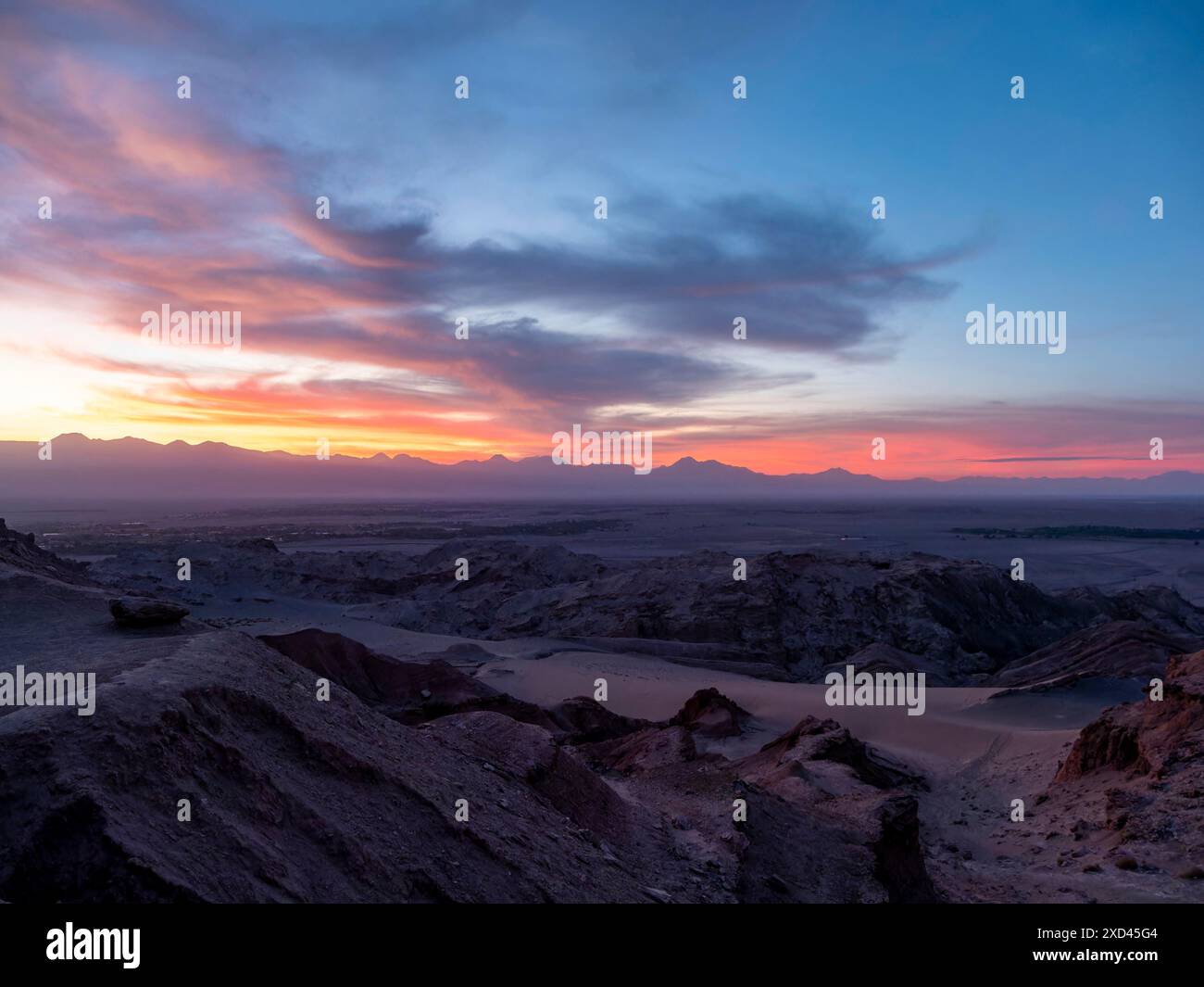 Atacama Desert, Moon Valley at night, Chile Stock Photo - Alamy