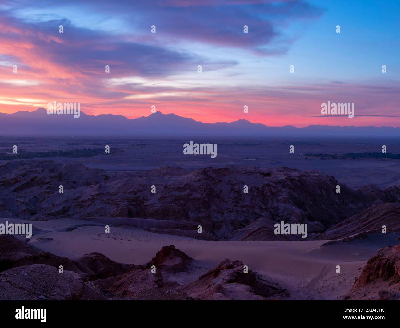 Atacama Desert, Moon Valley at night, Chile Stock Photo - Alamy