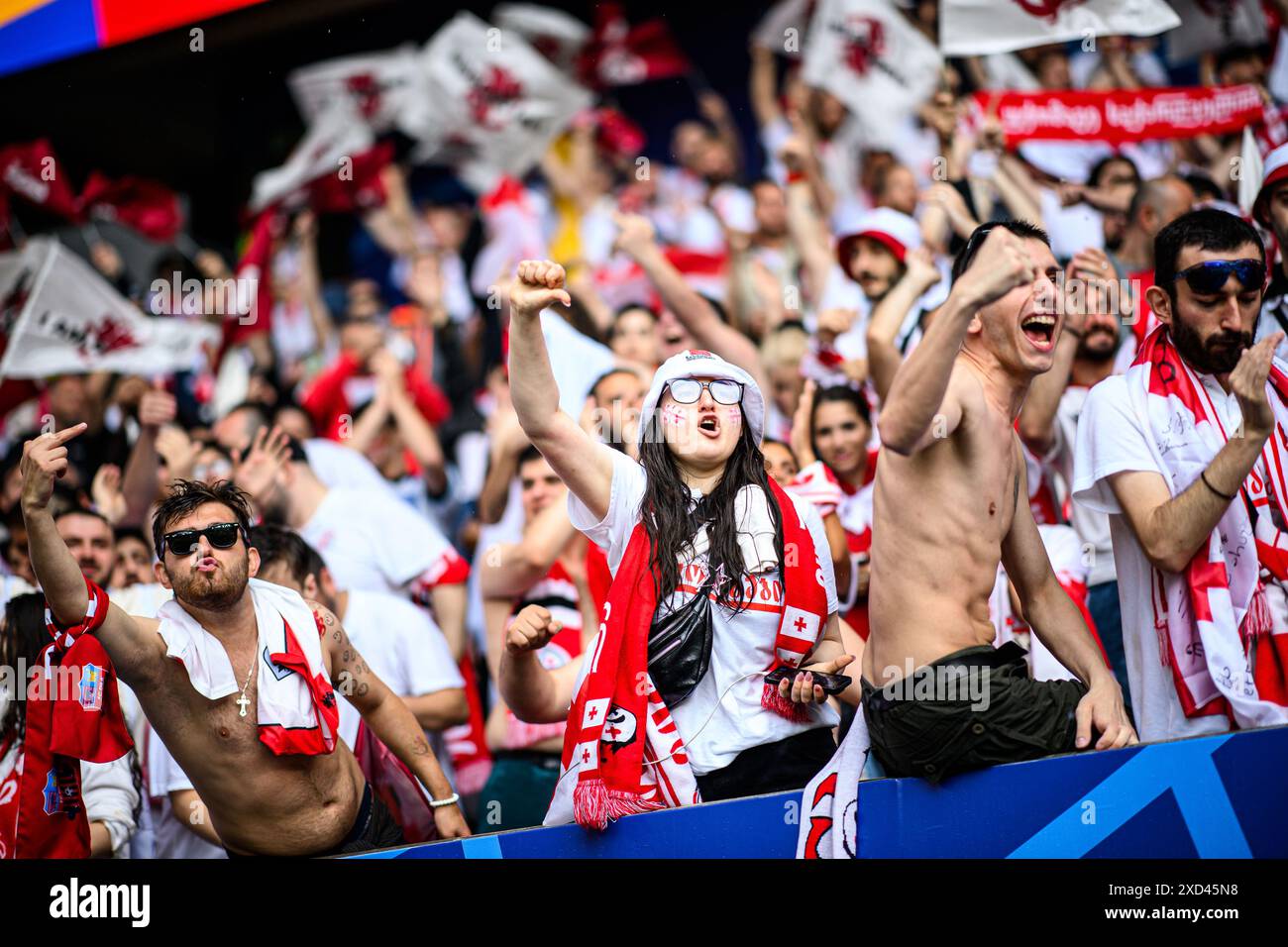 DORTMUND, GERMANY - 18 JUNE, 2024: Georgian fan before The football ...