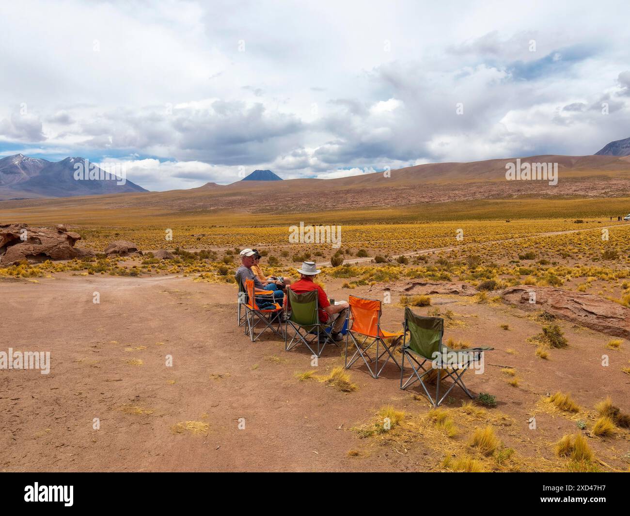 Rest with camping chairs in the Atacama Desert, Chile Stock Photo - Alamy