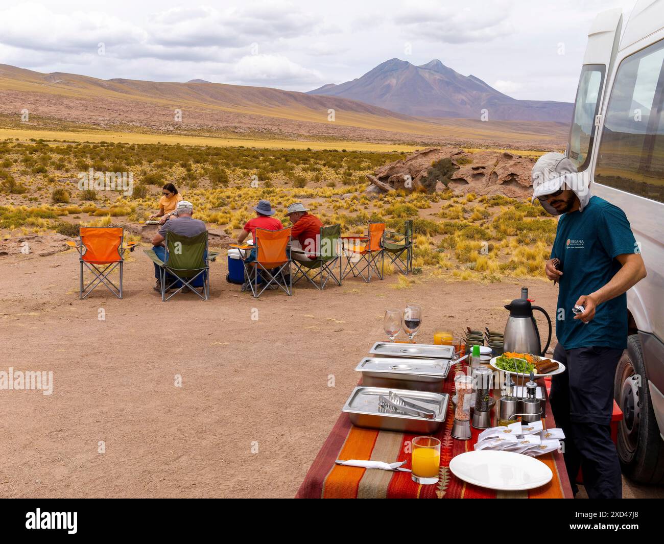 Rest and catering, camping in the Atacama Desert, Chile Stock Photo - Alamy