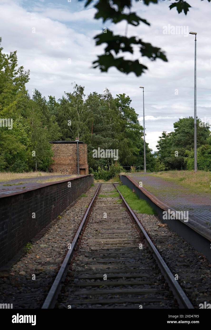 Track 17 at the Gleis 17 memorial site, former Grunewald goods station ...