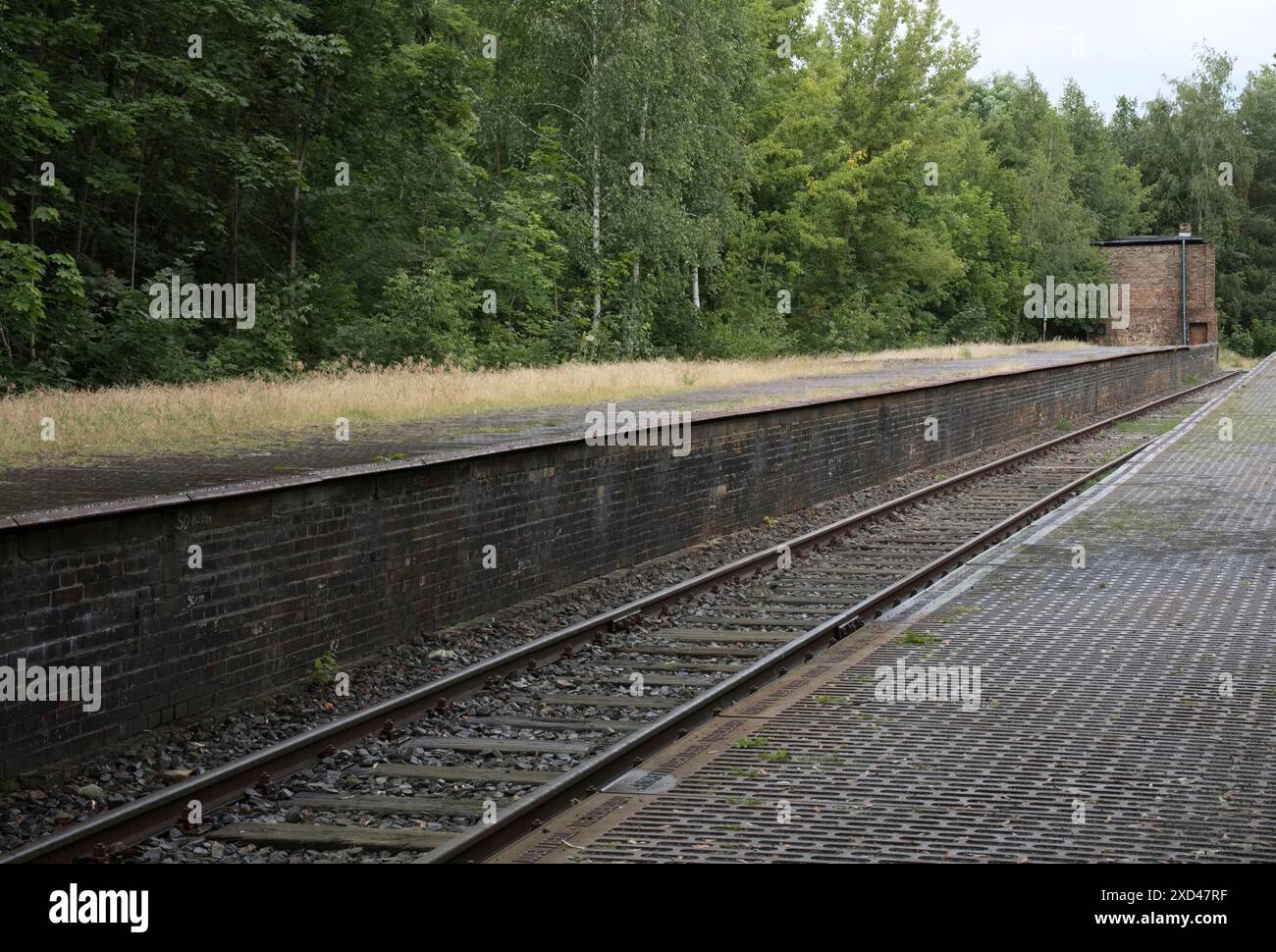 Track 17 at the Gleis 17 memorial site, looking north-east, former ...