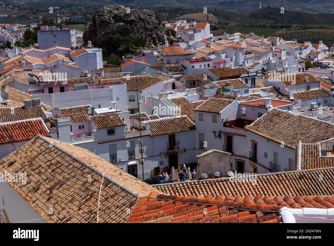 Houses in the old town centre, Olvera, Andalusia, Spain Stock Photo - Alamy
