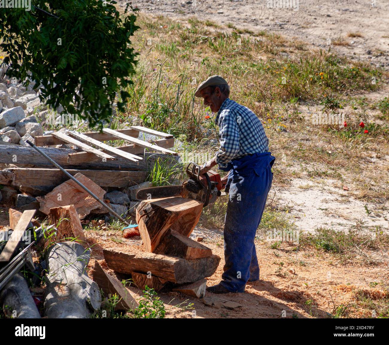 Spanish senior citizen at work, Vejer, Andalusia, Spain Stock Photo - Alamy