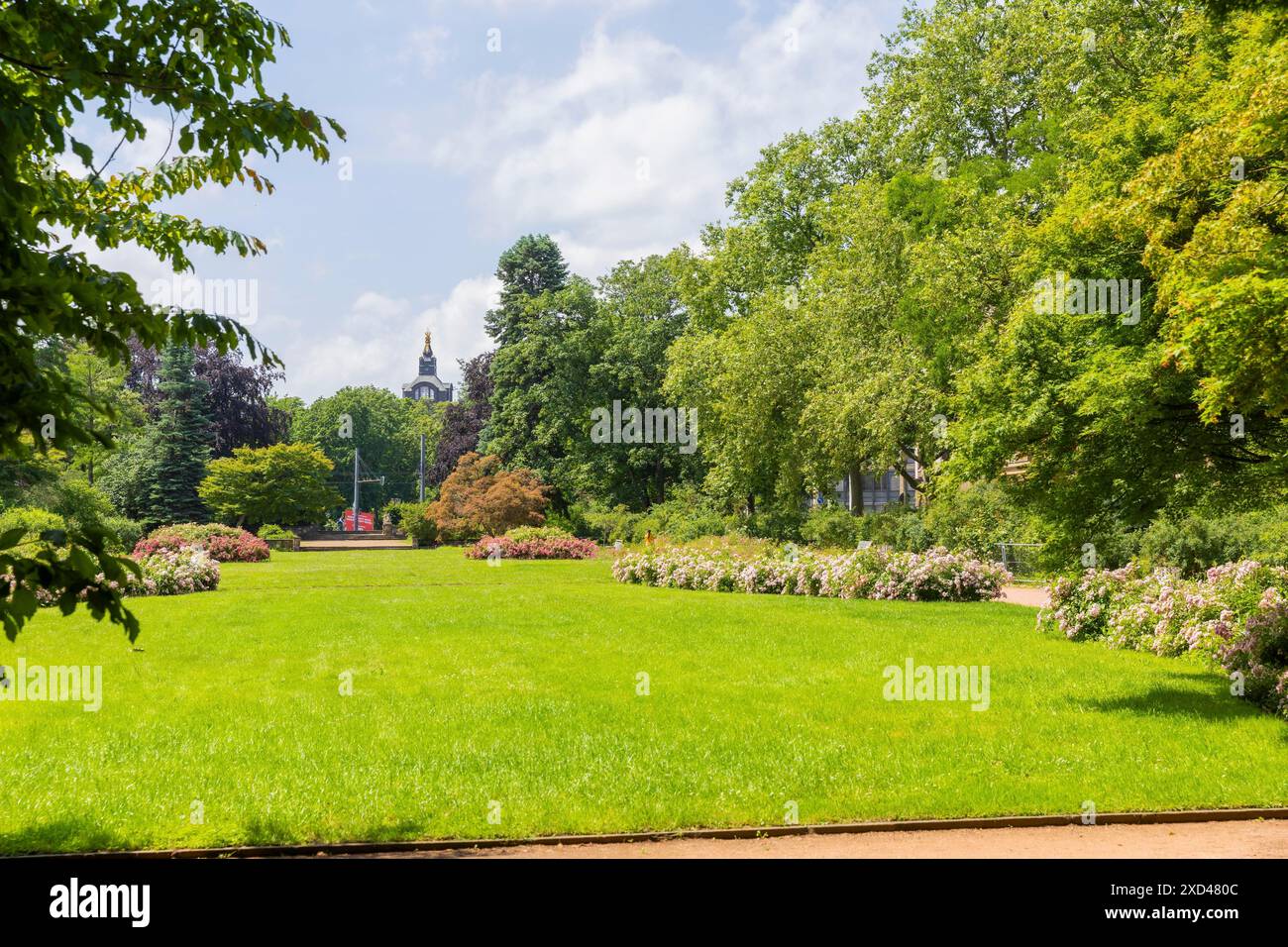 The rose garden is a landscaped garden on the banks of the Neustadt ...