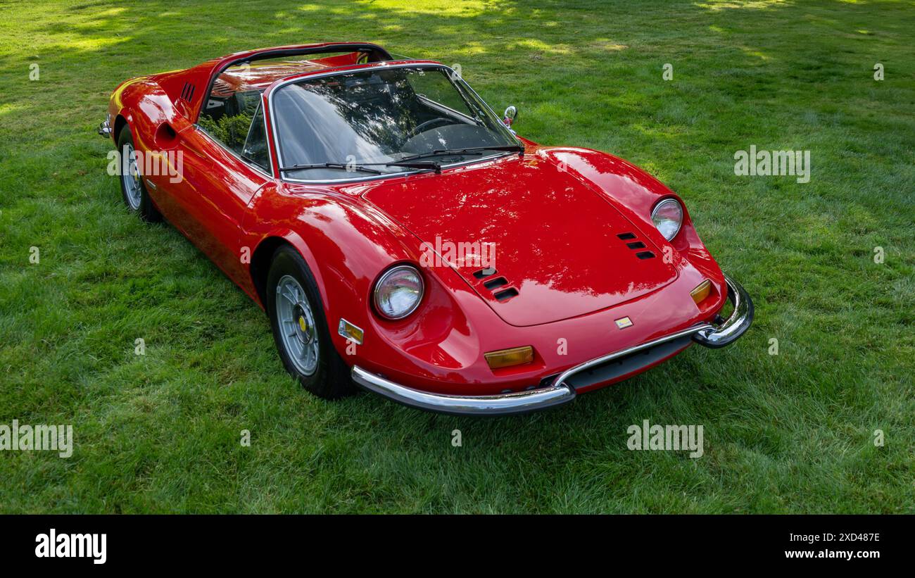 GROSSE POINTE SHORES, MI/USA - JUNE 16, 2024: A 1974 Ferrari Dino (246 ...