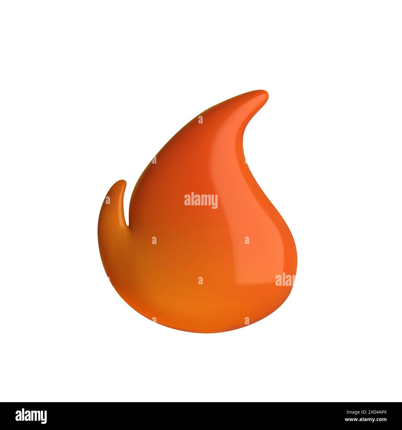 High-quality 3D fire flame icon, isolated on white background. Vibrant ...