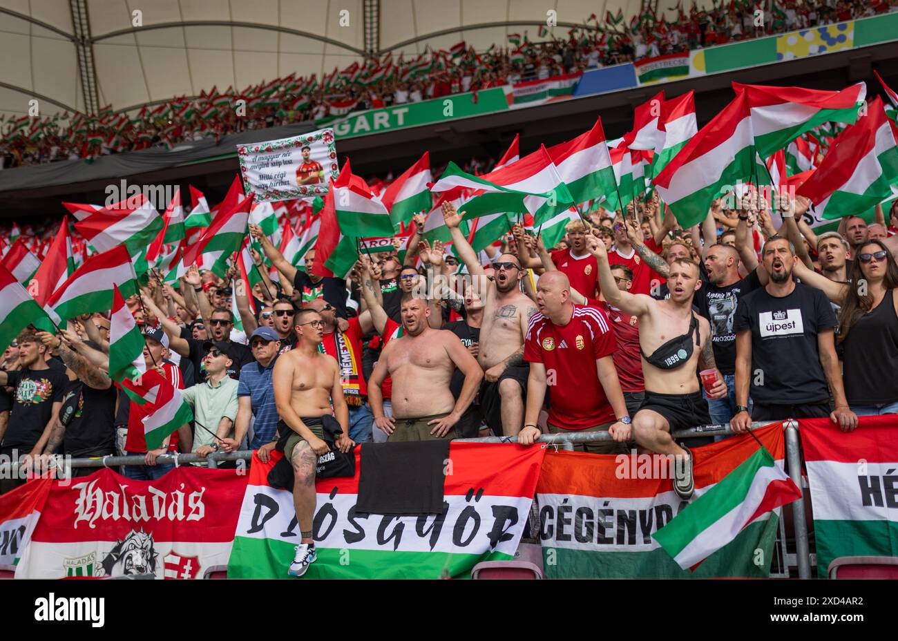 Stuttgart, Germany. 19th Jun 2024. Ungarische Fans Germany - Hungary ...