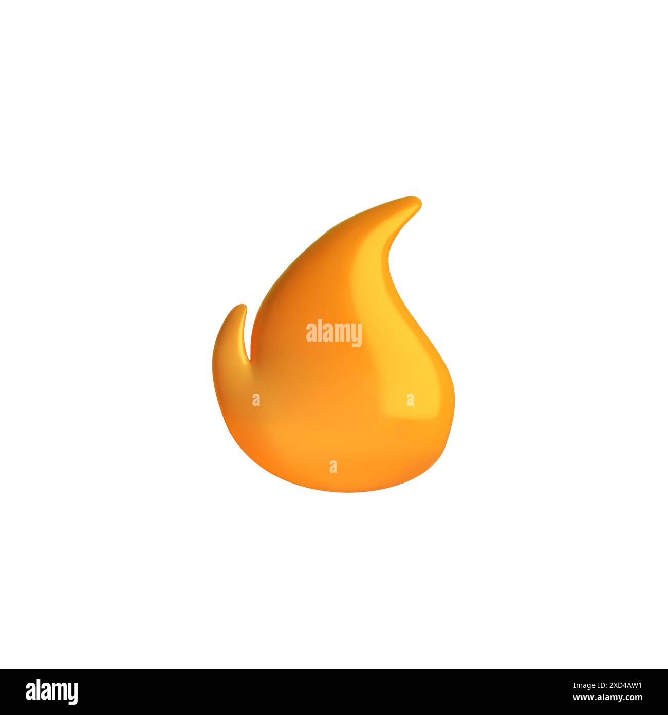 High-quality 3D fire flame icon, isolated on white background. Vibrant ...