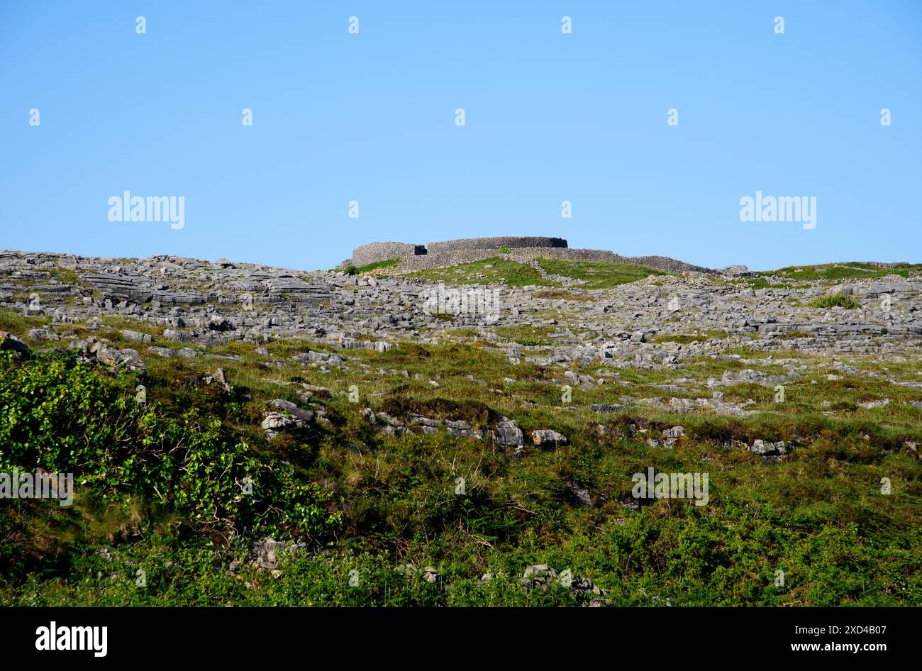 View on Stone Ring Fort Dun Eochla historical landmark on Aran Island ...