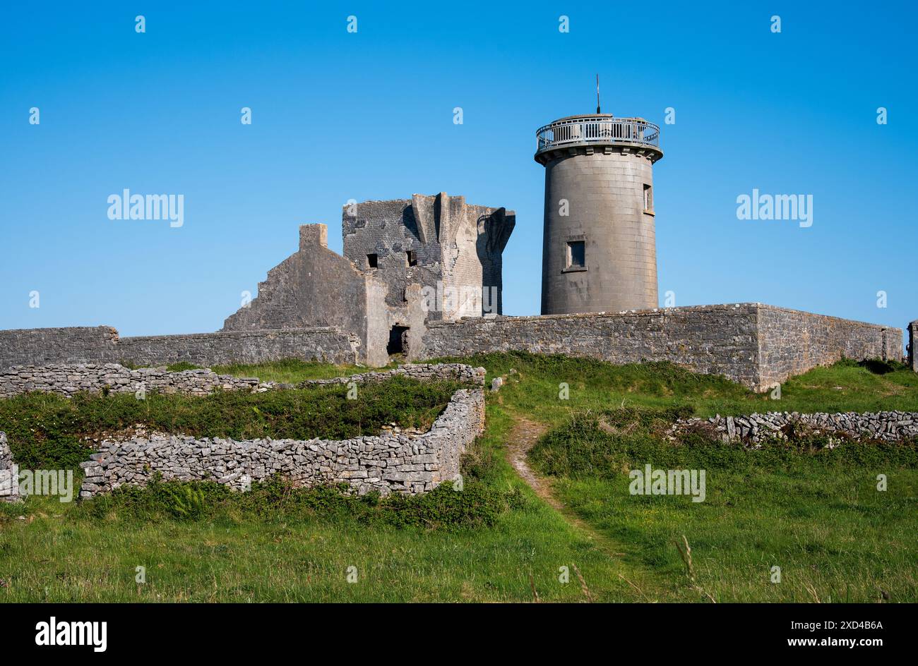 The lighthouse is one attraction of The Aran Islands and old signal ...