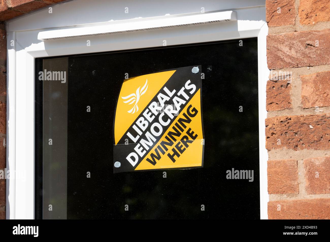 2024 General Election, Liberal Democrats poster in a window, Stratford ...