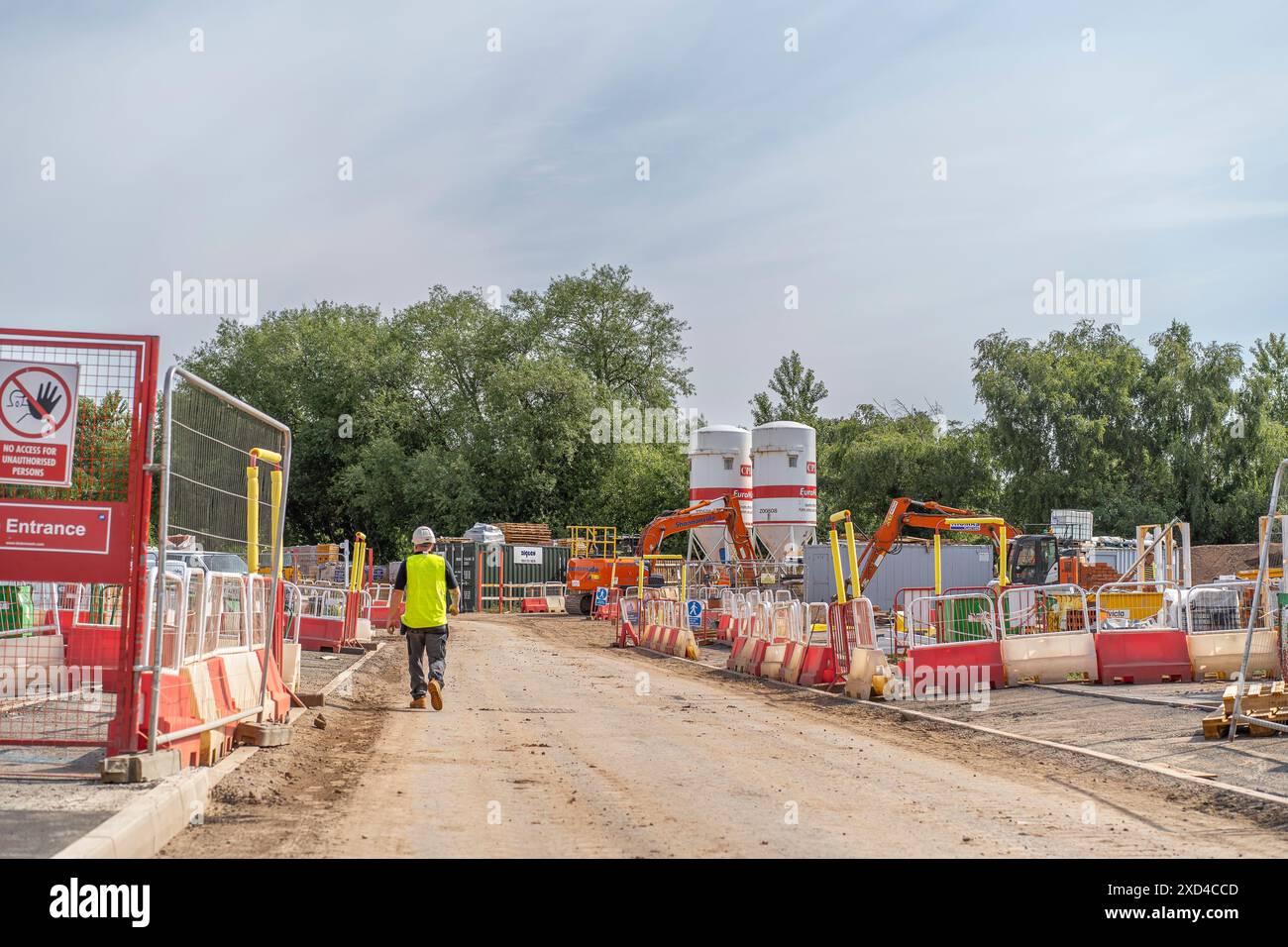 Commercial construction site in use for a major buliding company Stock ...