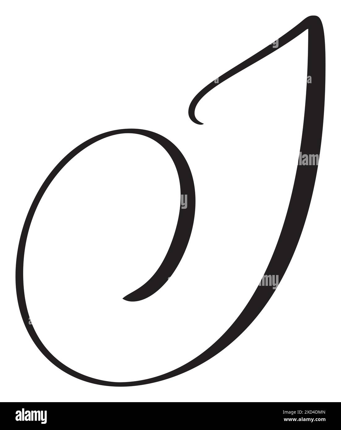 Hand drawn vector calligraphy letter I. Script capital font logo ...