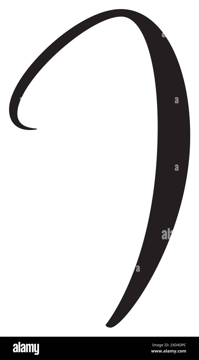 Vector calligraphy hand drawn letter I logo. Script font. Handwritten ...