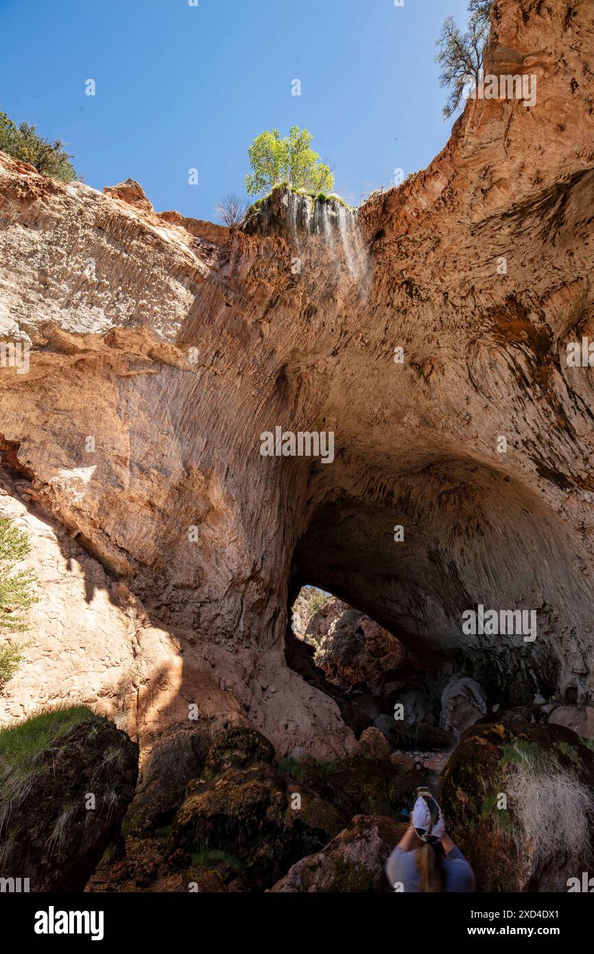 Intimate view of Tonto Natural Bridge, Gila, Arizona, United States, in ...